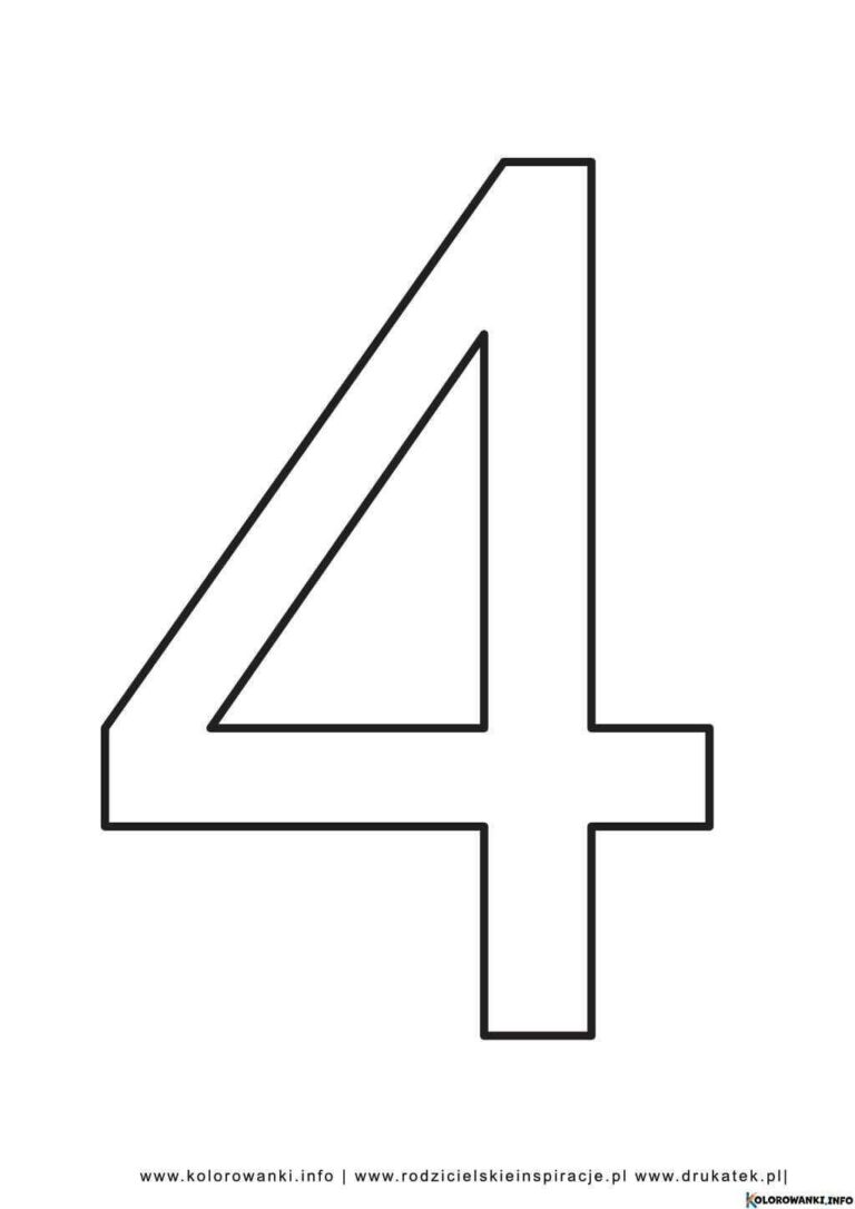 Cyfry do druku. Szablony i kolorowanki - cyferki w PDF - Kolorowanki.info