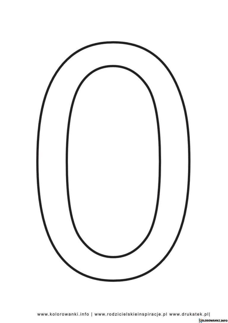 Cyfry do druku. Szablony i kolorowanki - cyferki w PDF - Kolorowanki.info