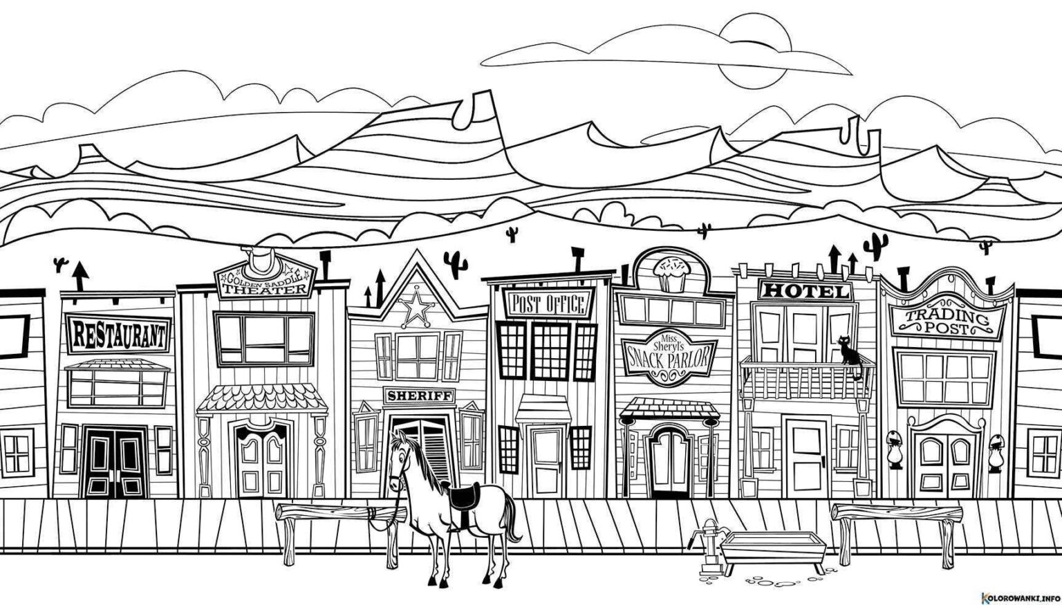 Kolorowanki Miasto do druku | Pobierz lub wydrukuj za darmo ...