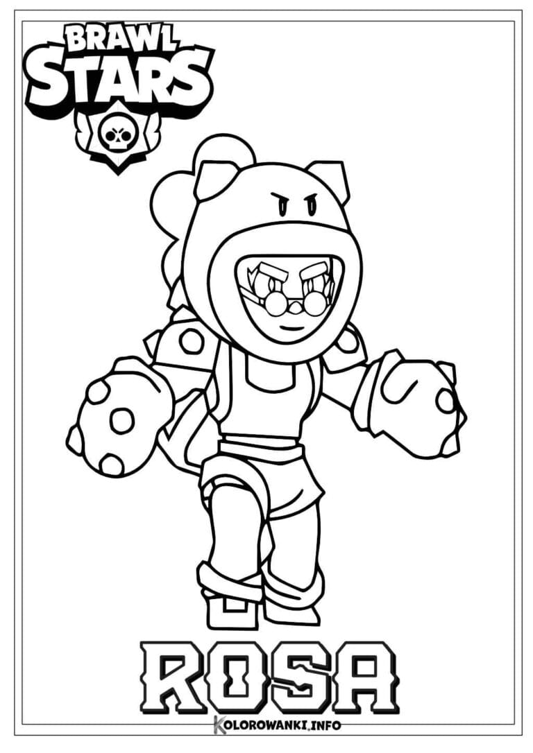Rosa Brawl Stars Kolorowanka - Kolorowanki.info