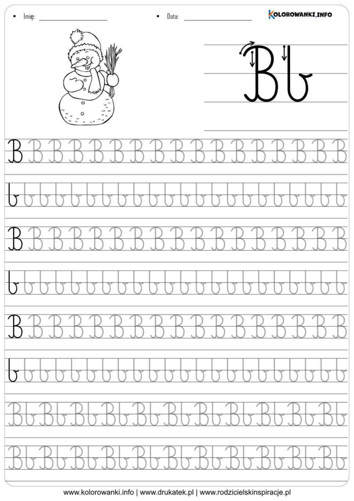 Litera H Nauka Pisania Do Druku - Kolorowanki.info