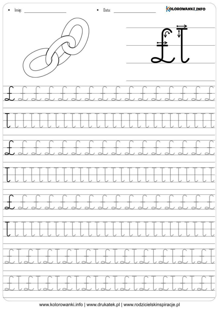 Litera Y Nauka Pisania Do Druku - Kolorowanki.info